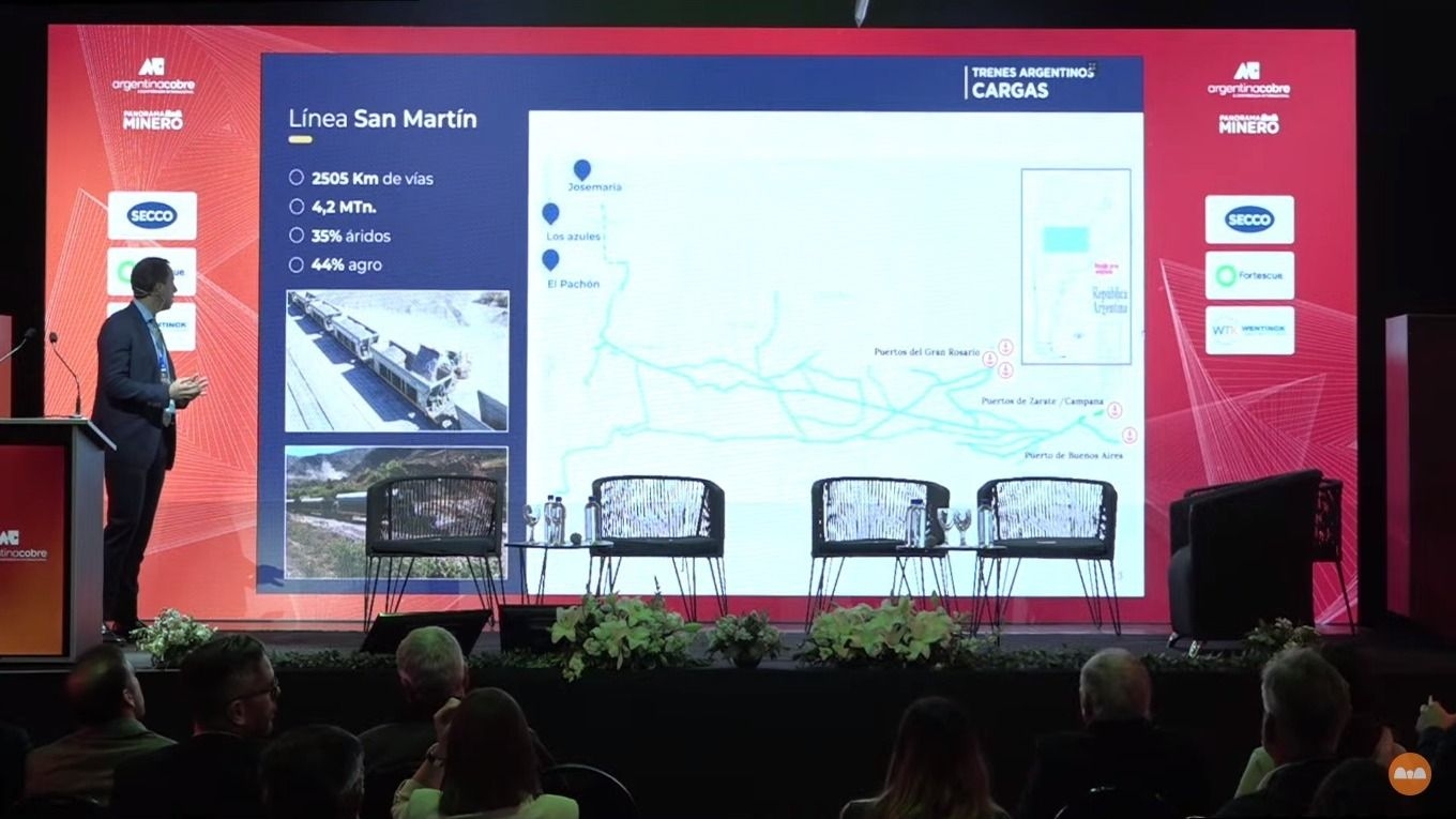 La línea de tren San Martín podría llegar a tres proyectos mineros en ...