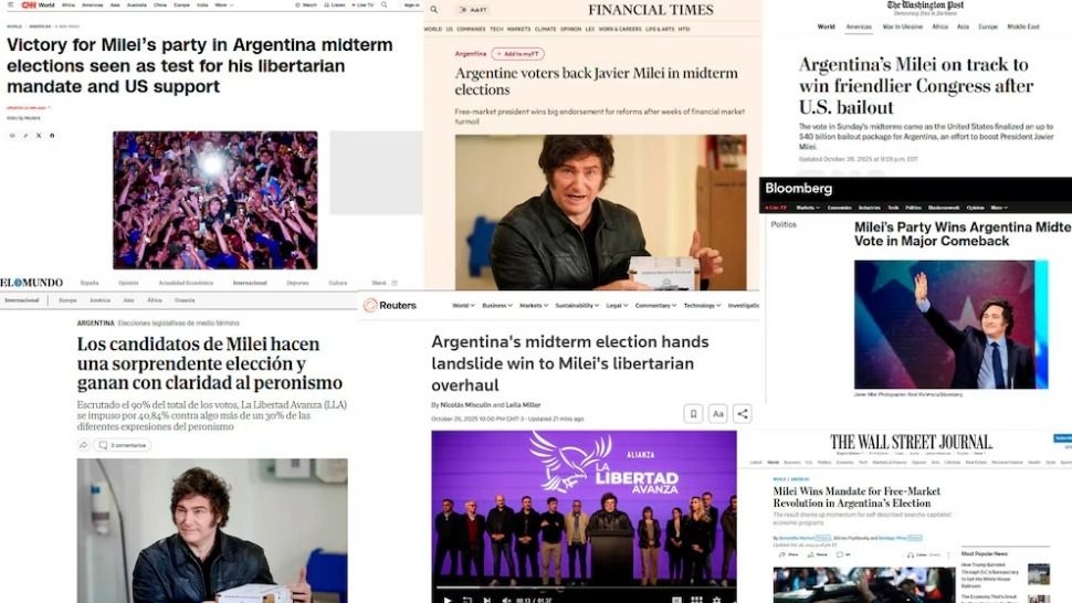 Javier Milei logró un triunfo histórico y los pricipales diarios del ...